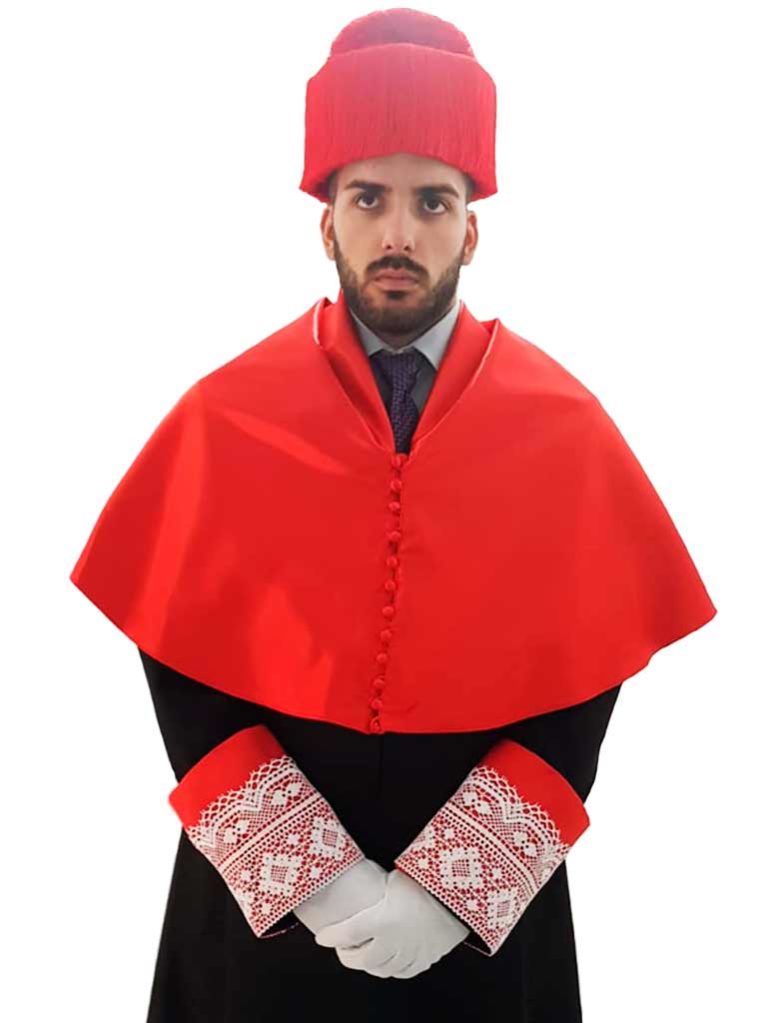 Traje para Doctorado completo Togas Muceta Puñeta y Birrete